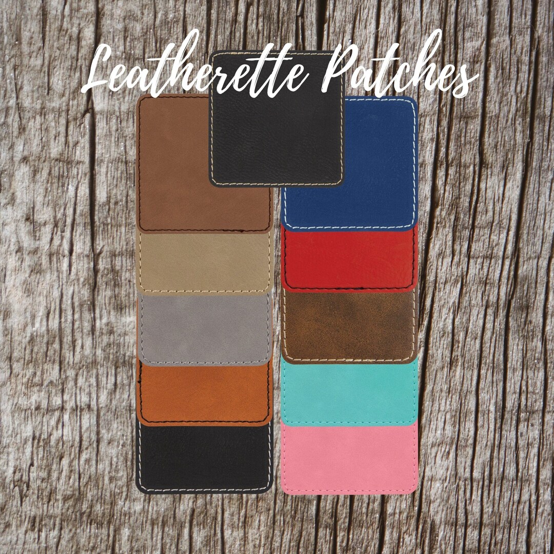 Small Square Laserable Leatherette Patch With Heat Applied - Etsy