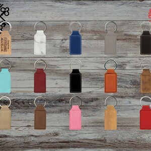 Laserable Leatherette Rectangle Keychain ~ Glowforge Supplies, Laser Supplies, Key Chain, Charm ...