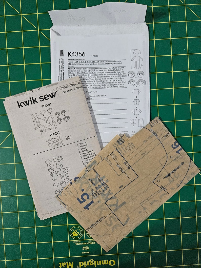 Kwik Sew, K4390,k4256, K4286, Doll Patterns - Etsy