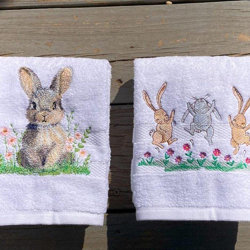 Bunny Kitchen Towel - Etsy