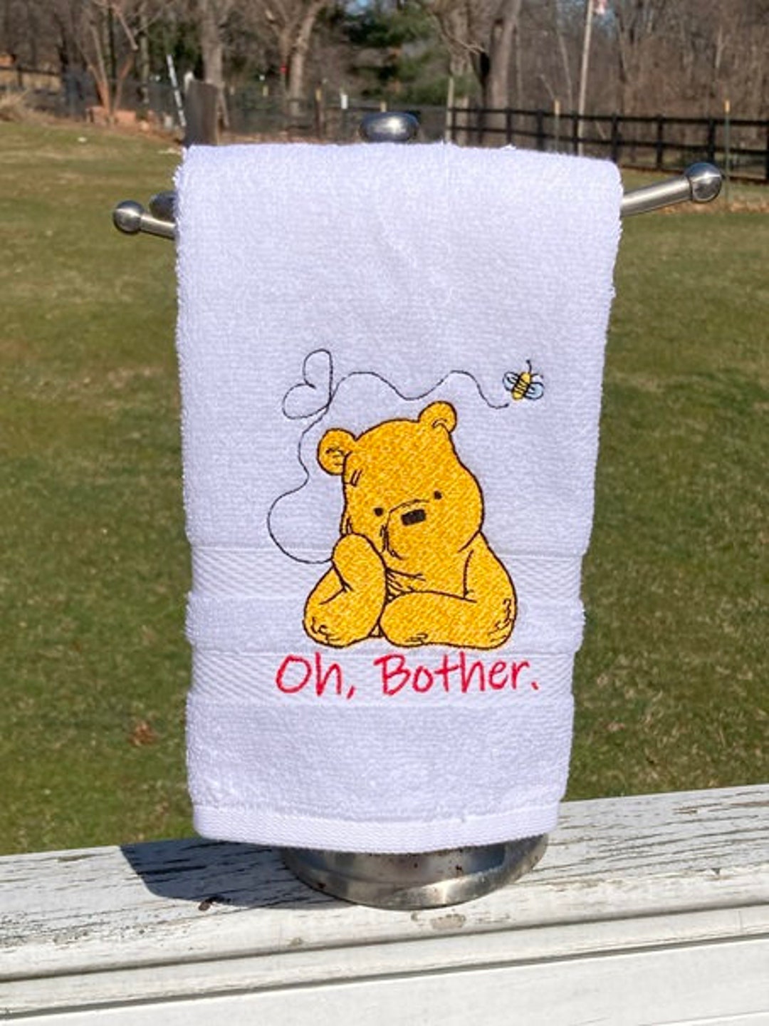 Classic Winnie-the-pooh Hand Towel Oh Bother ,100% Cotton Large ...