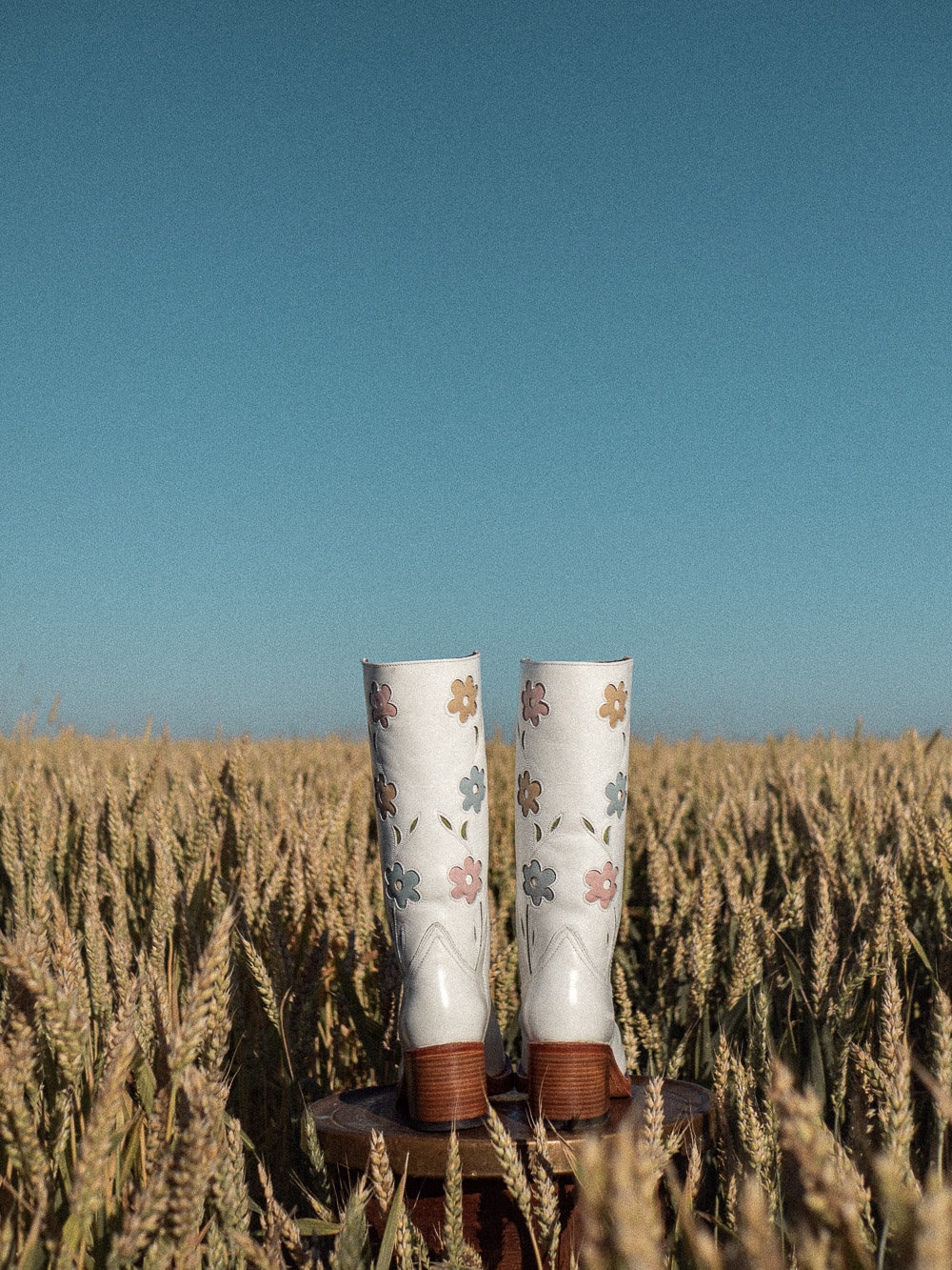 Flower Boots in White - Etsy