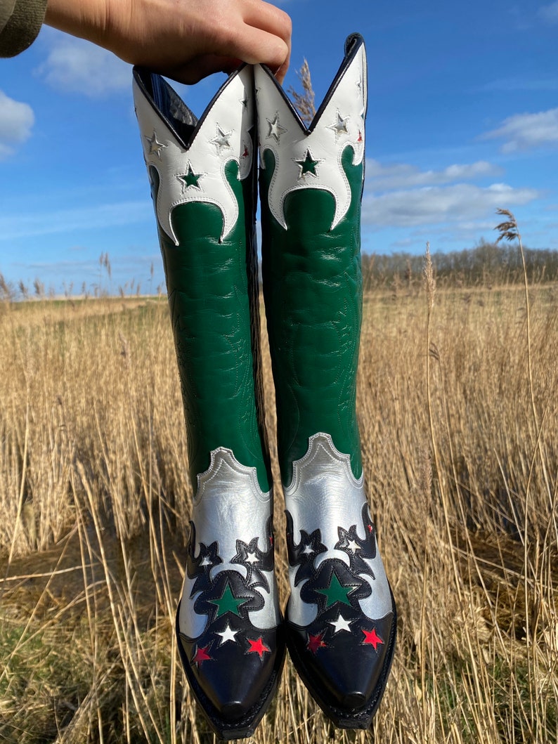 Tall Rocket Boots With Stars | Etsy