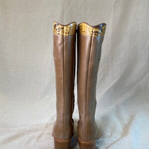 Floral Boots in Taupe Python - Etsy