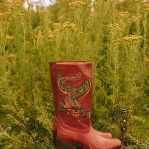 Naga Dragon Boots in Bordeaux - Etsy