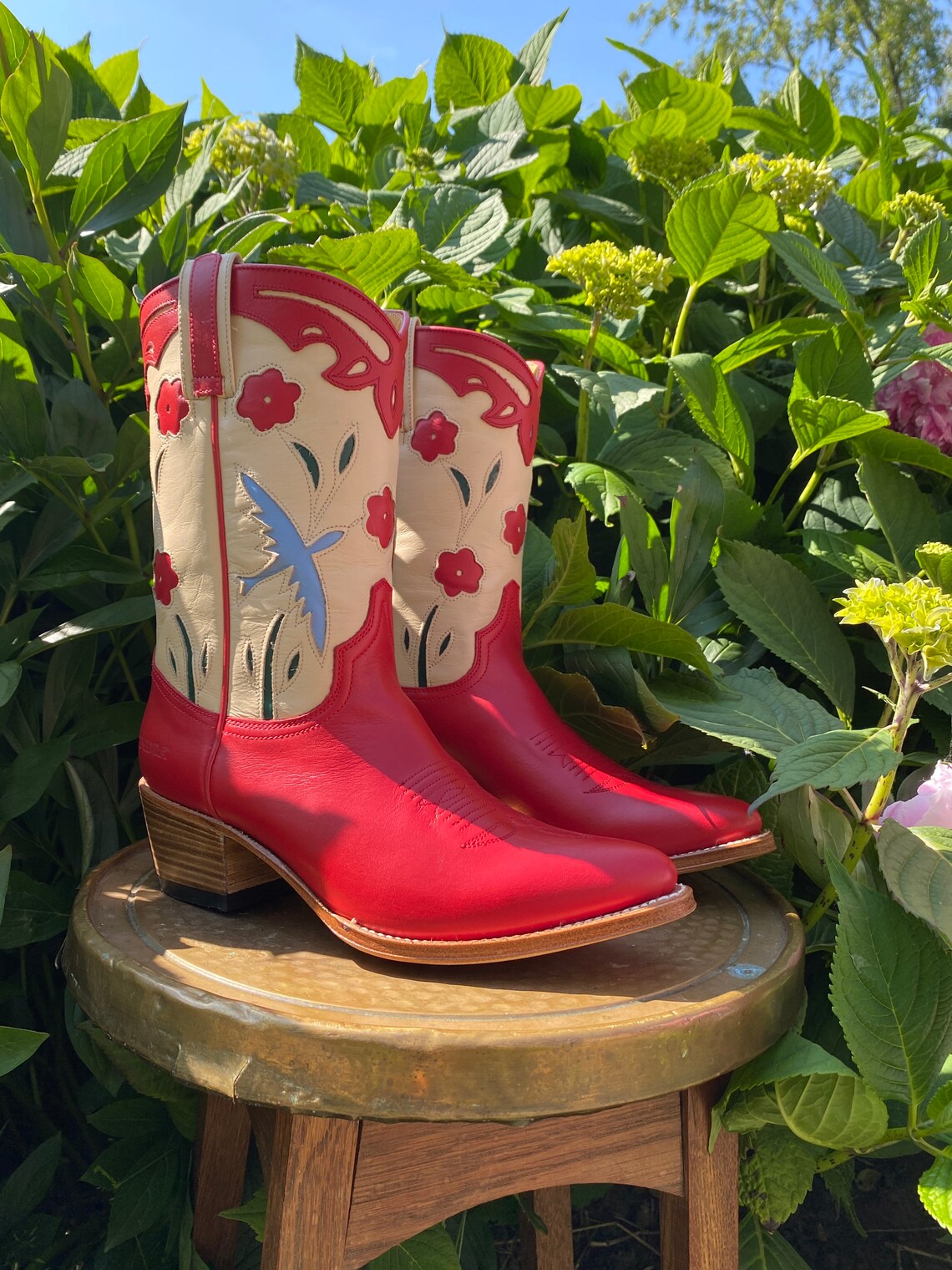 Colibri Boots Red Bird Flower - Etsy