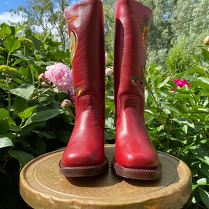 Naga Dragon Boots in Bordeaux - Etsy