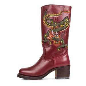Naga Dragon Boots in Bordeaux - Etsy