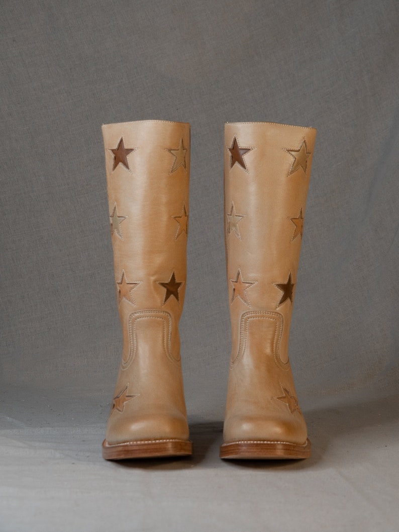 Star Boots in Tan | Etsy