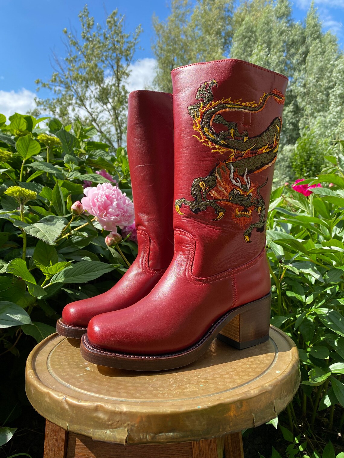 Naga Dragon Boots in Bordeaux - Etsy