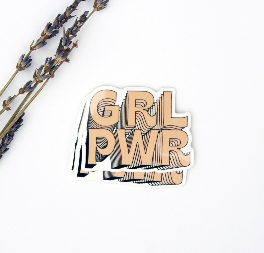 GRL PWR Sticker/girl Power Sticker/laptop Sticker / Stickers / - Etsy