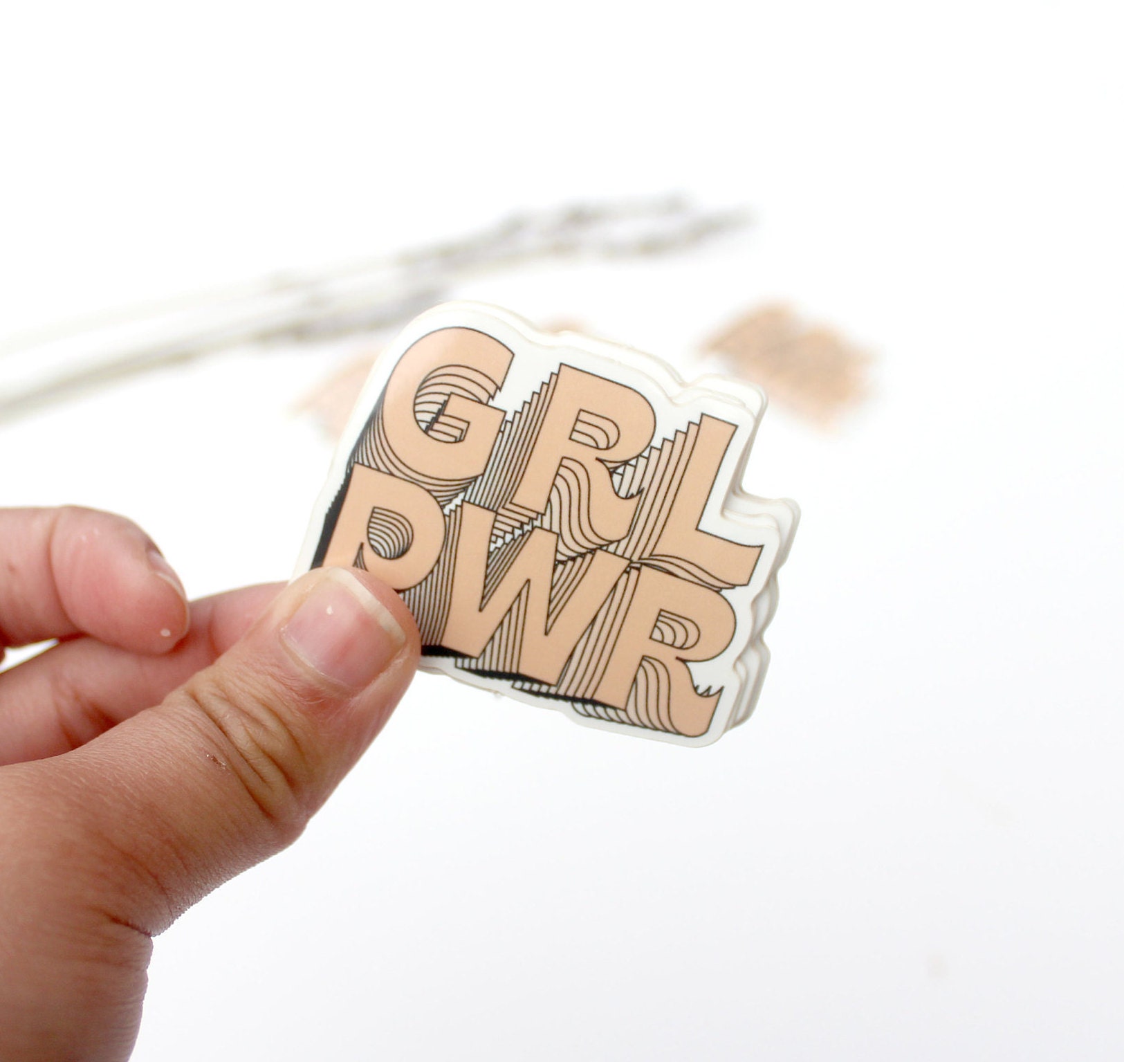 GRL PWR Sticker/girl Power Sticker/laptop Sticker / Stickers / | Etsy