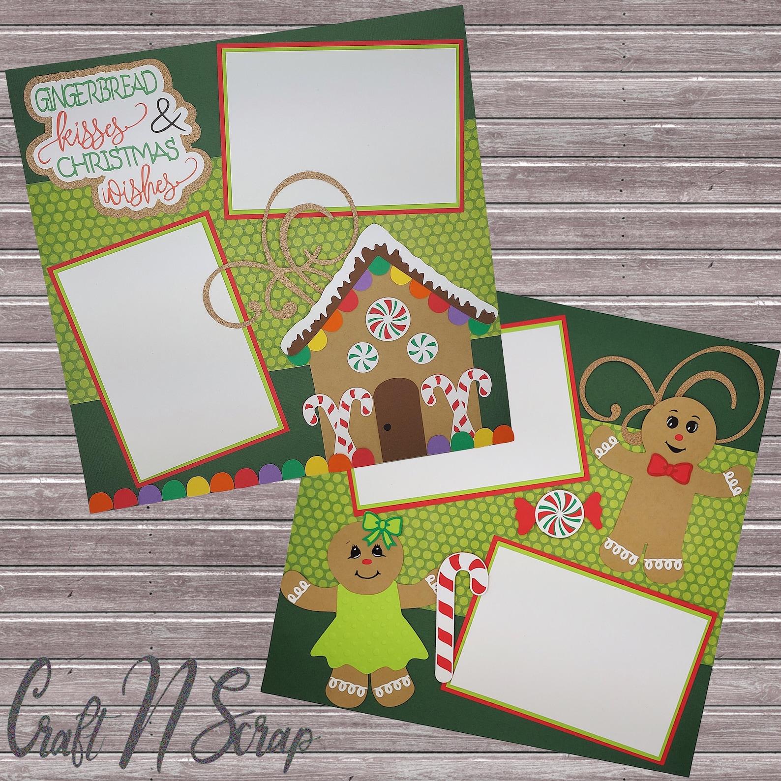 Scrapbook Page Kit Gingerbread House Double Page Layout Precut - Etsy