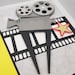 Scrapbook Double Page Layout - Movie Night - Film Strip Popcorn - Etsy