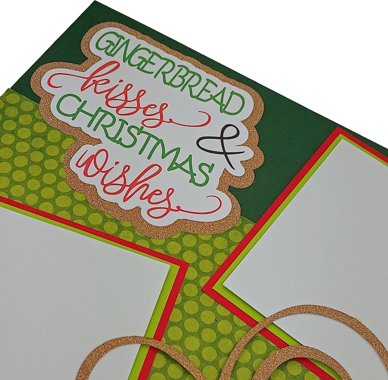 Scrapbook Page Kit Gingerbread House Double Page Layout Precut - Etsy