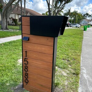 Modern Mailbox Custom House Numbers Home Decor Stained/ Painted - Etsy