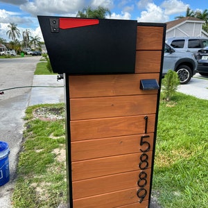 Modern Mailbox Custom House Numbers Home Decor Stained/ Painted - Etsy