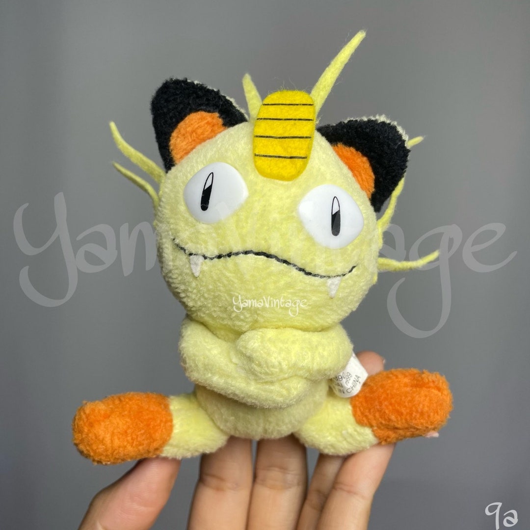 Vintage 1999s Meowth Plush 4 , BANDAI , Game Japan Anime , Second Hand ...