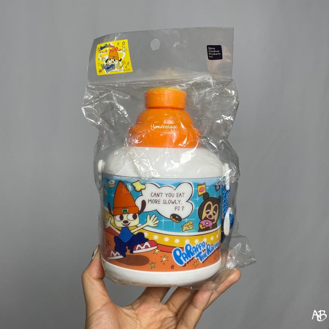 RARE!! Vintage Parappa and PJ Water Bottle 550 Ml, Second Hand ...