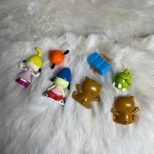 Vintage 2000s Figures Set 7 Pcs , Parappa , PJ Berri , Boxy Boy , Pinto ...
