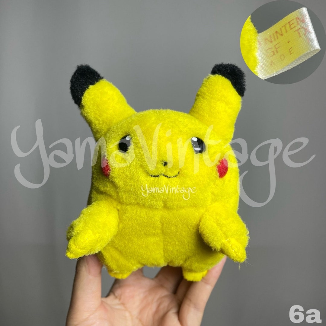 Vintage 1990s Pikachu Plush 4 , Stuffed Toys , Stuffed Doll , Smile ...