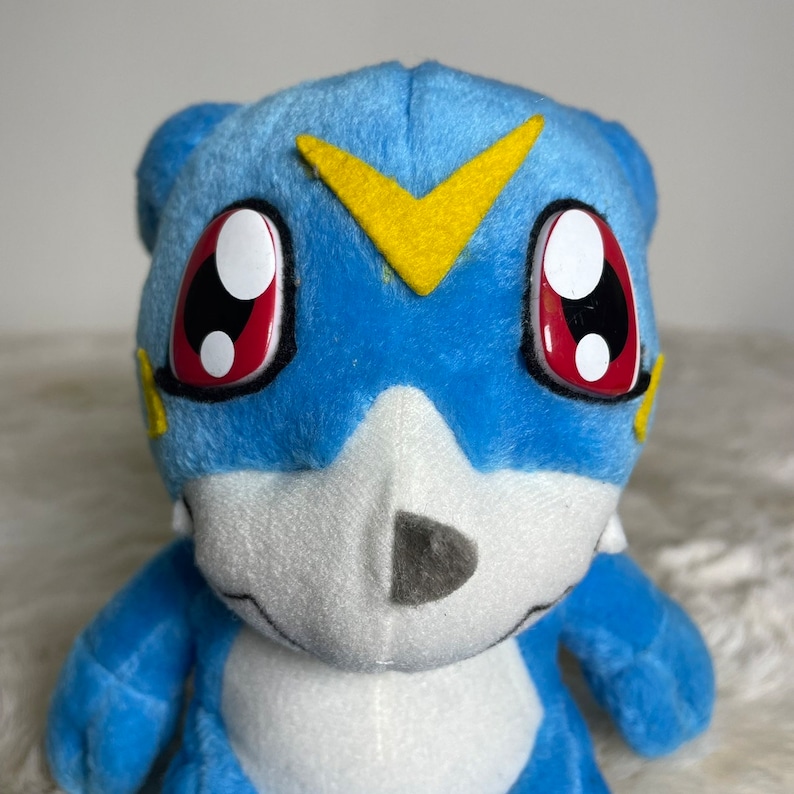 Vintage 2000s Digimon Veemon Plush toys Hammer Dolls - Etsy