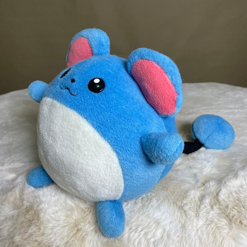 Vintage 90s Marill Plush Talking TOMY Stuff Blue Stuffed - Etsy