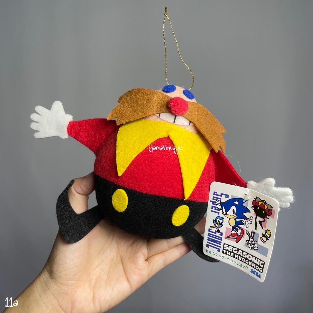 Vintage 1992 Eggman Plush, Sonic the Hedgehog, Collectible Toy - Etsy