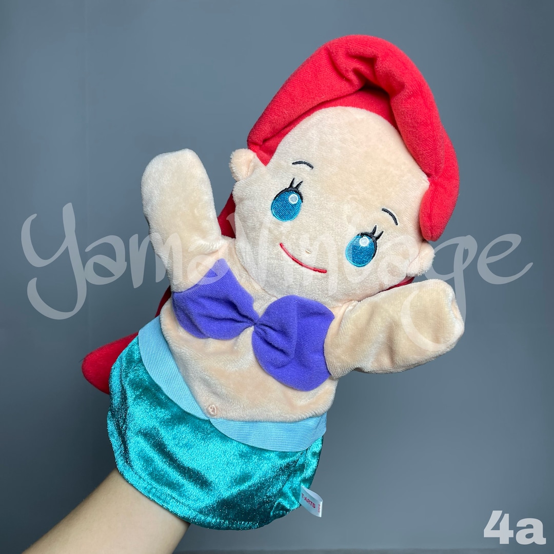 Vintage Cartoons Hand Puppet Plush Mermaid Second Hand Puppet Dolls ...