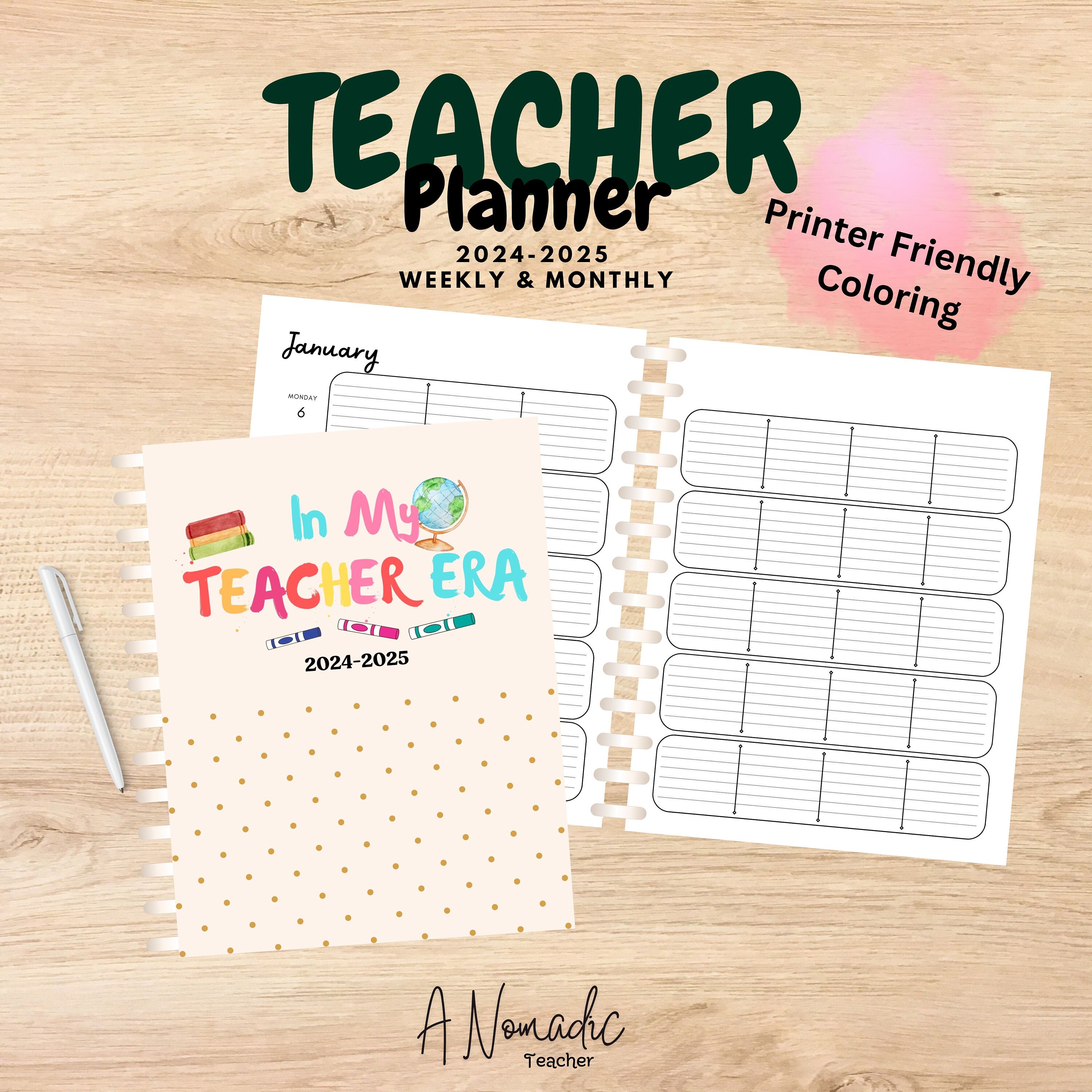 2024-2025 Teacher Planner 24-25 Teacher Planner Weekly Swiftie Teacher ...