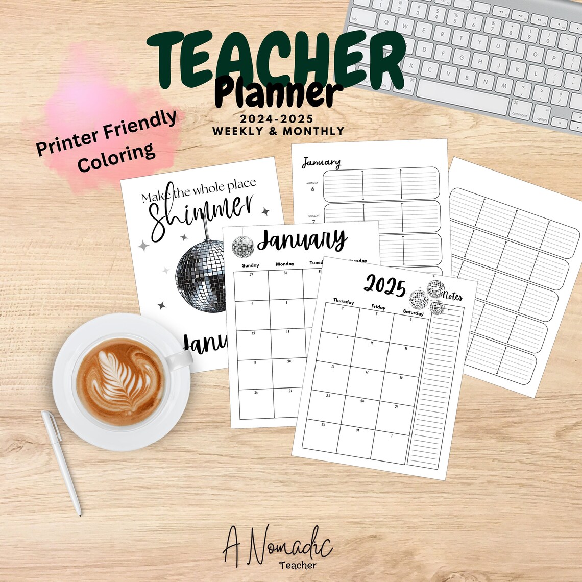 2024-2025 Teacher Planner | 24-25 Teacher Planner | Weekly Swiftie ...