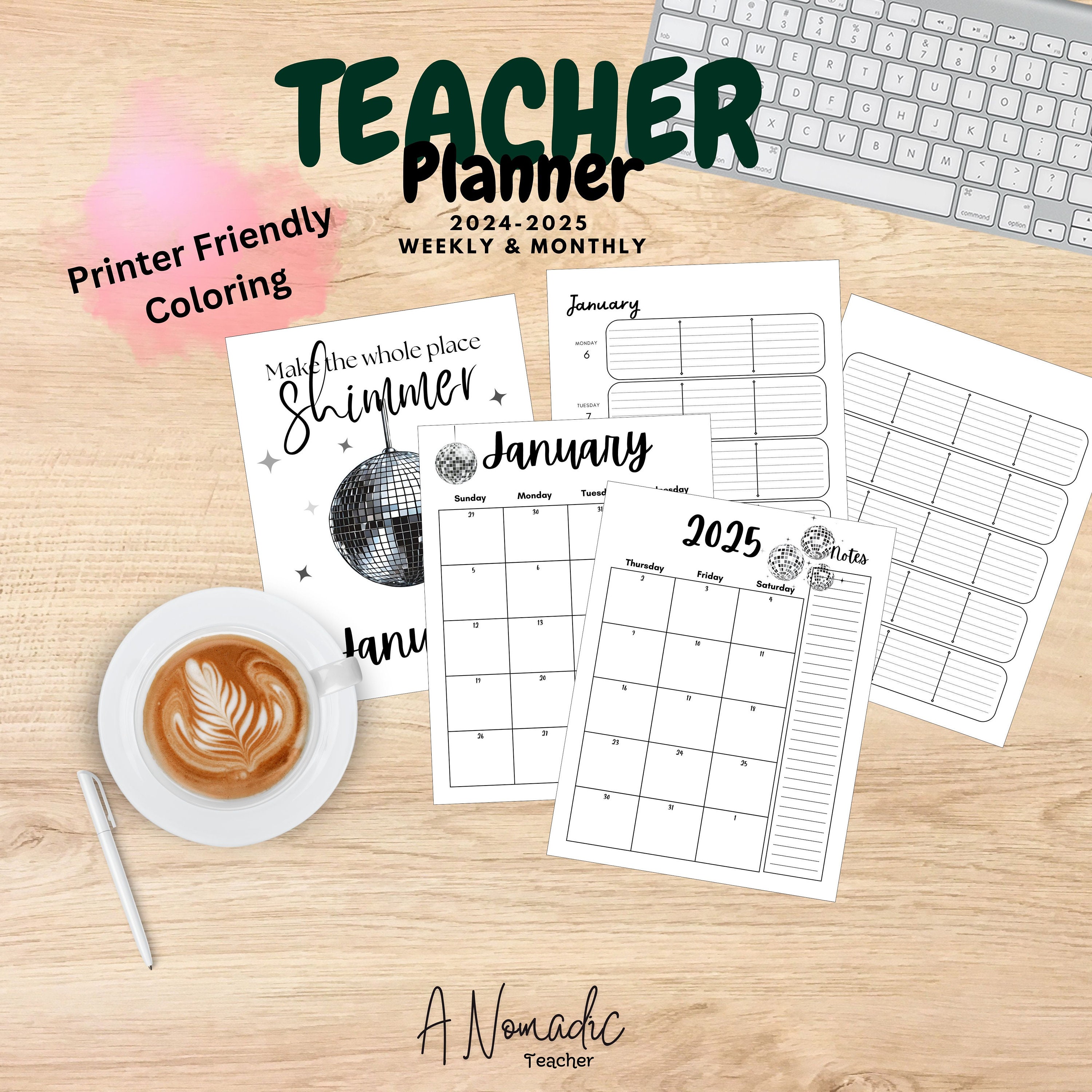 2024-2025 Teacher Planner | 24-25 Teacher Planner | Weekly Swiftie ...