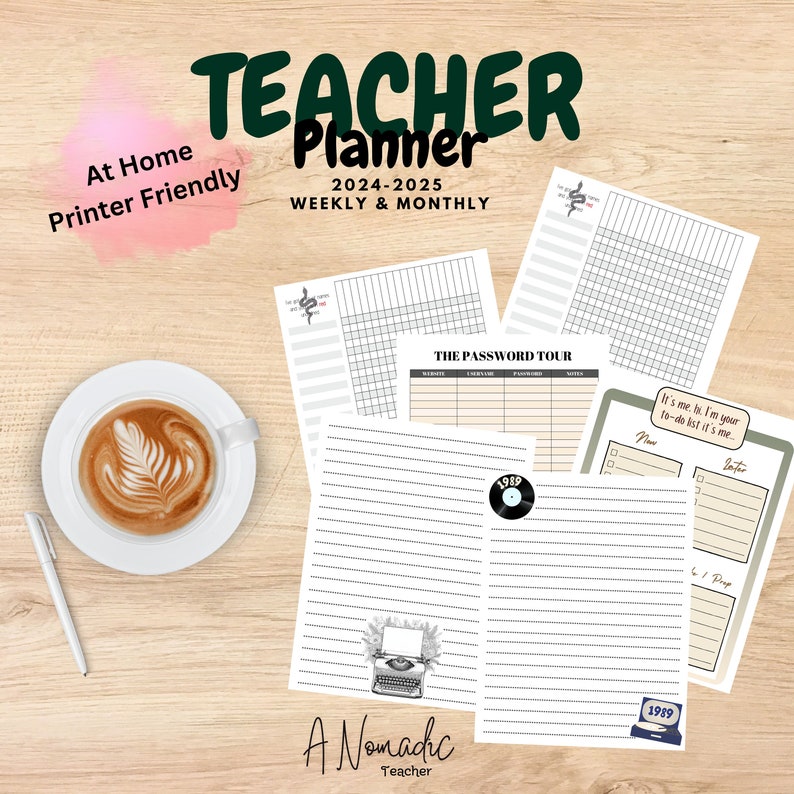 2024-2025 Teacher Planner | 24-25 Teacher Planner | Weekly Swiftie ...
