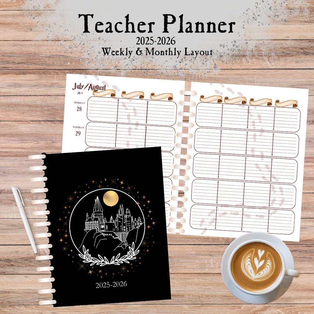 2025-26 Wizarding Teacher Planner: Weekly & Monthly Layout - Etsy