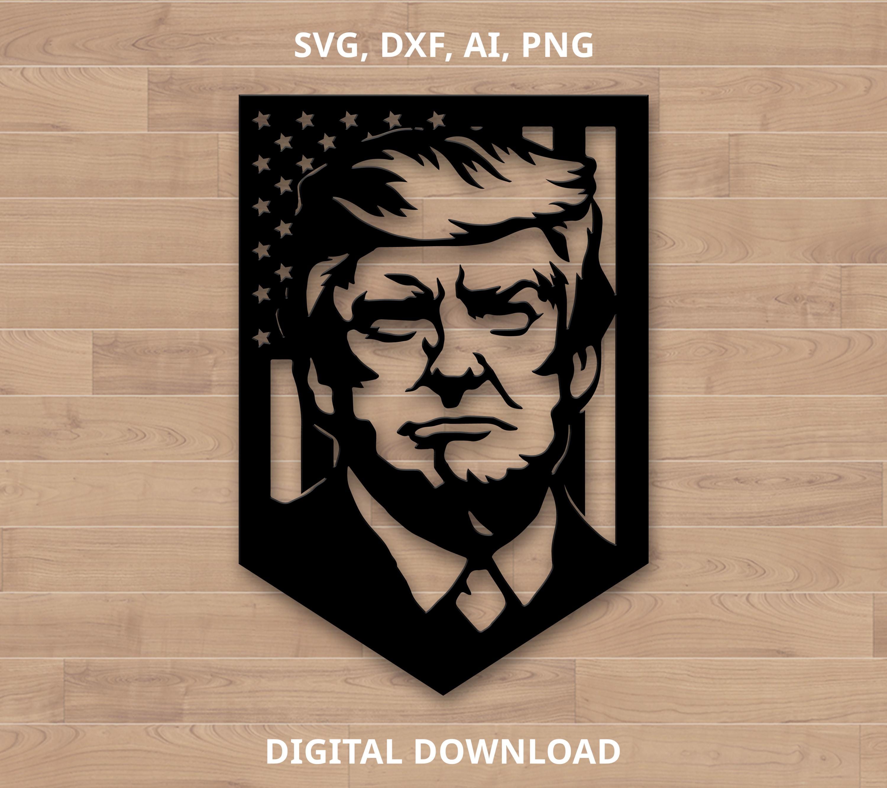 President Trump SVG, Donald Trump DXF, Trump Laser Cncplasma, American ...