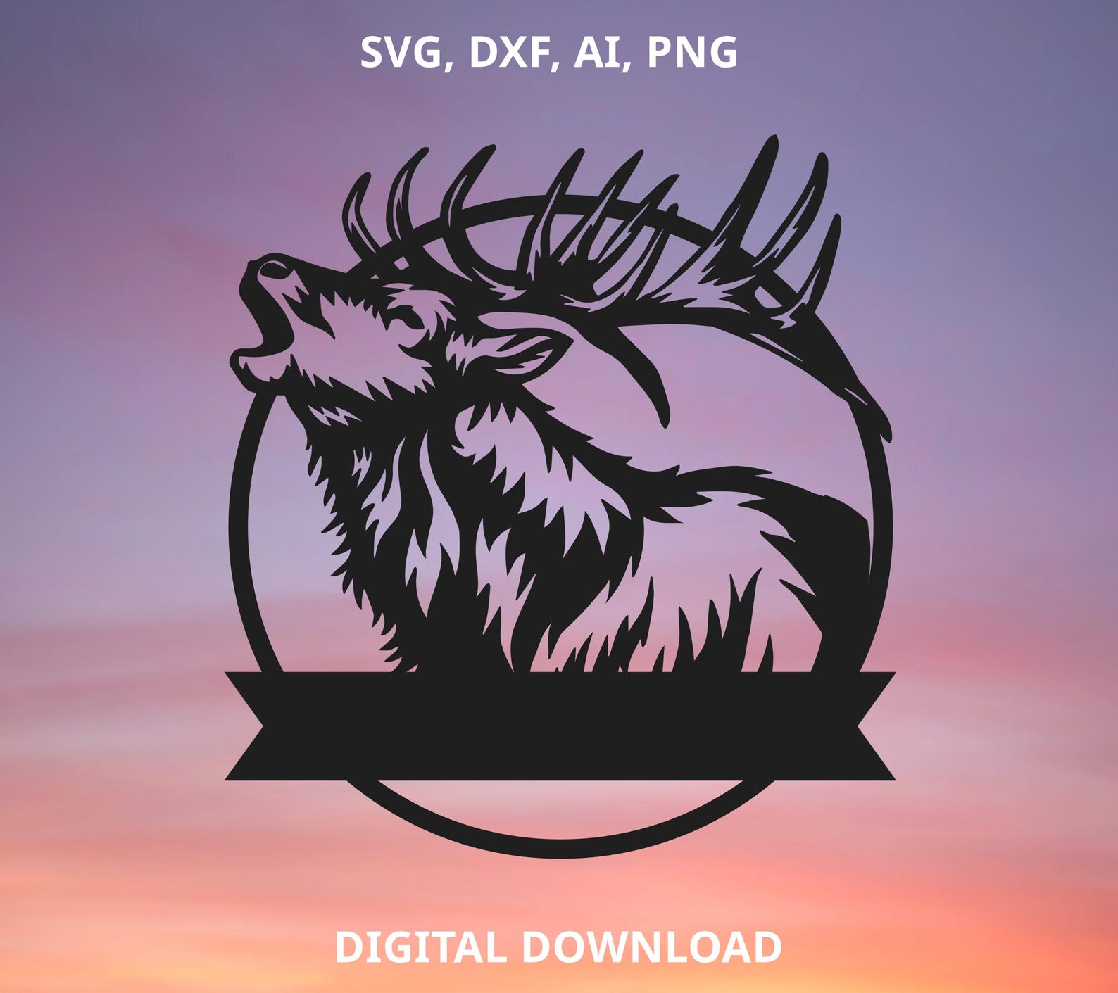 Elk Door Sign SVG, Elk DXF Cut File, Deer Welcome Sign, Elk Svg, Elk ...