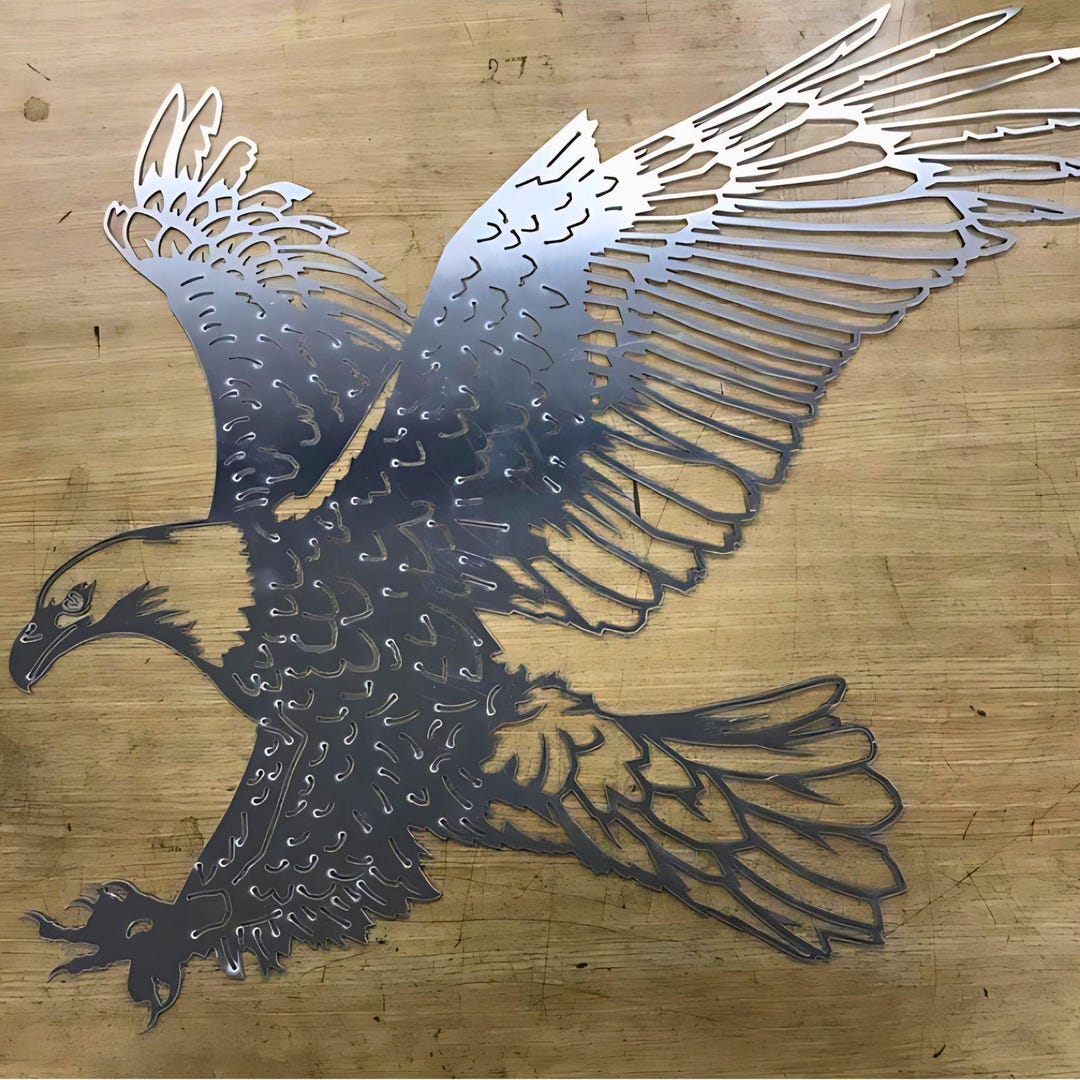 Patriotic American Eagle DXF, Flying Eagle SVG Design, CNC Laser Cut ...