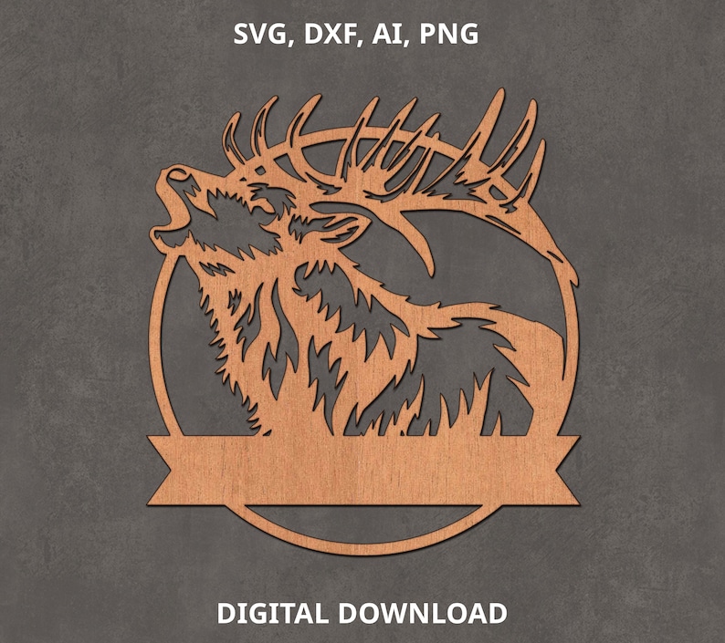 Elk Door Sign SVG, Elk DXF Cut File, Deer Welcome Sign, Elk Svg, Elk ...