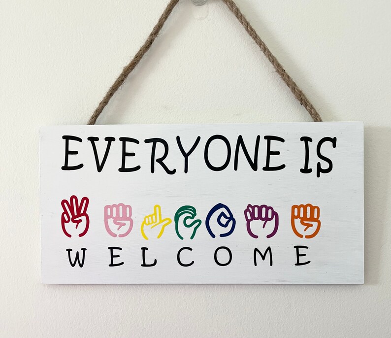 ASL Welcome Sign ASL Sign Welcome Sign Sign Language Sign | Etsy