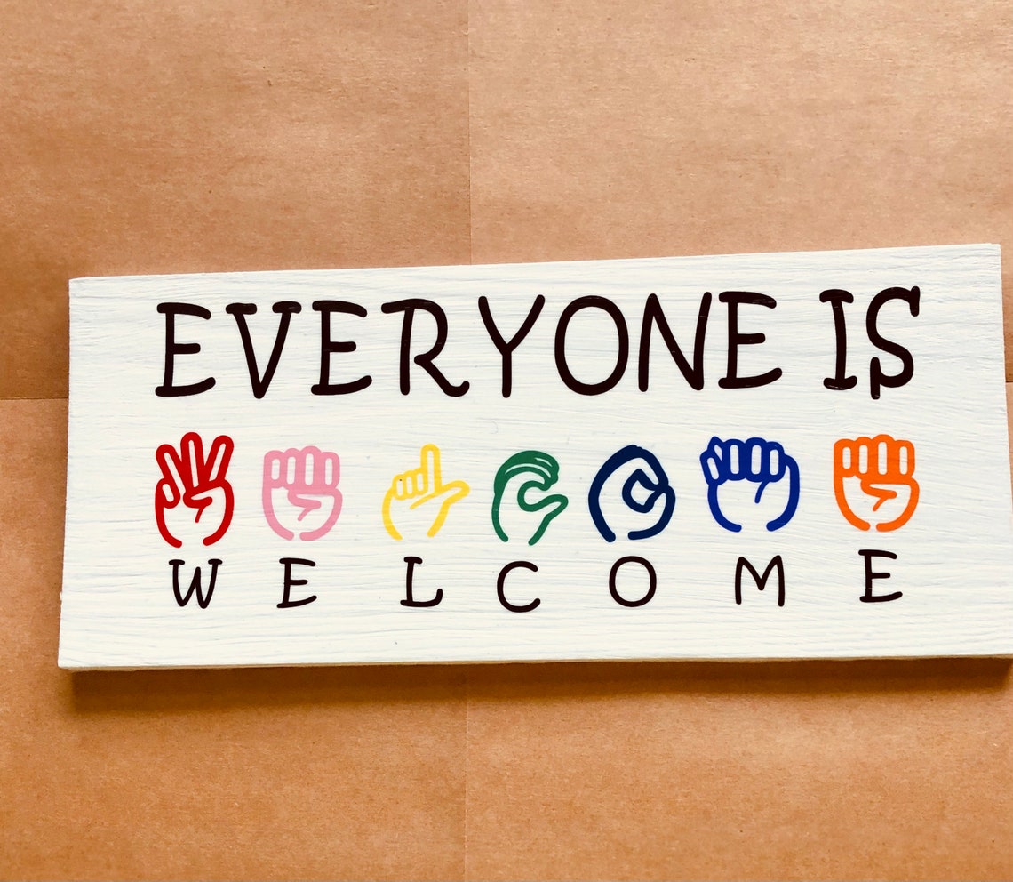 ASL Welcome Sign ASL Sign Welcome Sign Sign Language Sign | Etsy