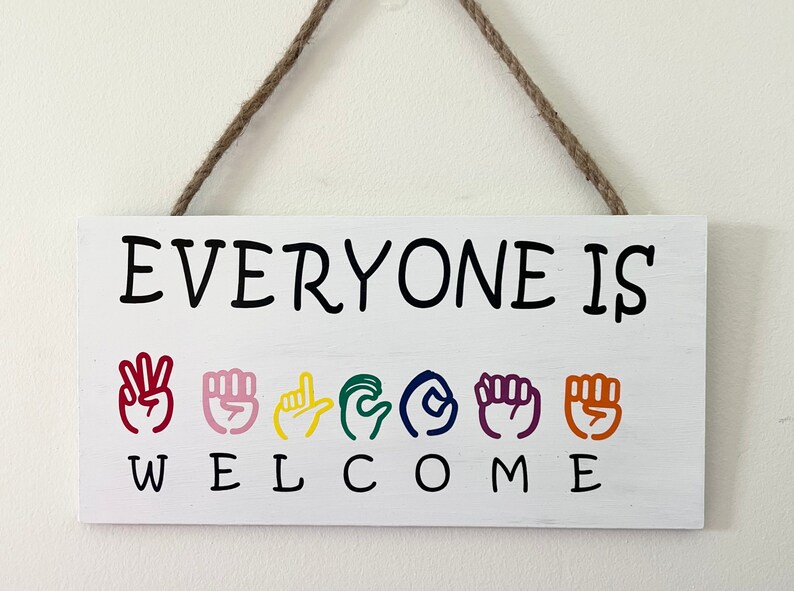 ASL Welcome Sign ASL Sign Welcome Sign Sign Language Sign | Etsy