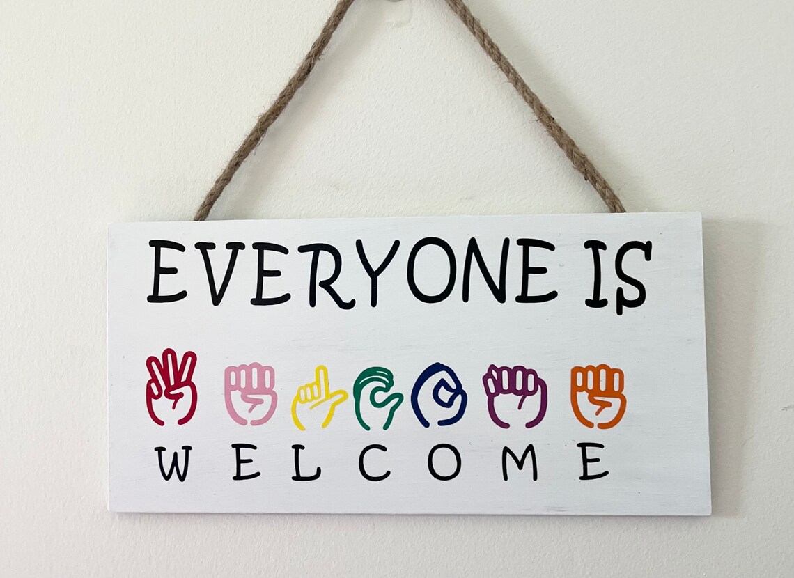 ASL Welcome Sign ASL Sign Welcome Sign Sign Language Sign | Etsy