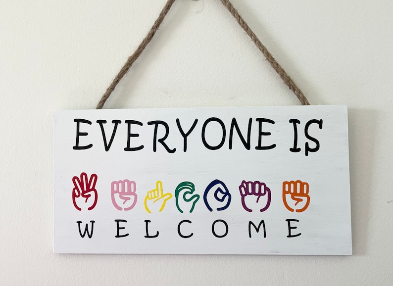 ASL Welcome Sign ASL Sign Welcome Sign Sign Language Sign | Etsy