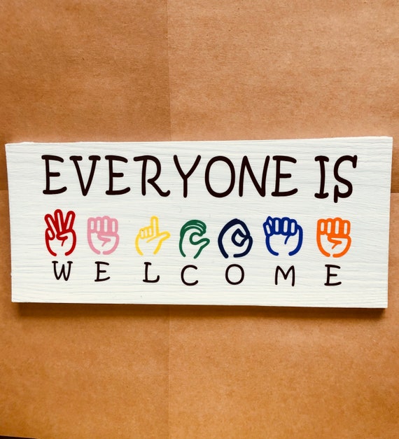 ASL Welcome Sign ASL Sign Welcome Sign Sign Language Sign | Etsy