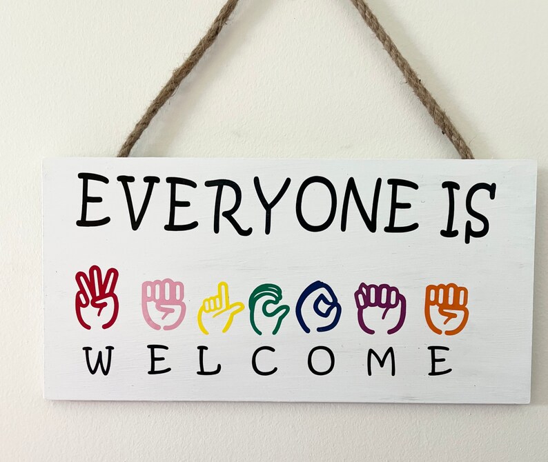 ASL Welcome Sign ASL Sign Welcome Sign Sign Language Sign | Etsy