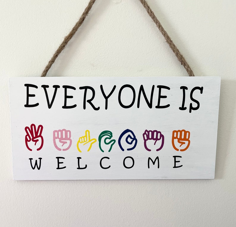 ASL Welcome Sign ASL Sign Welcome Sign Sign Language Sign | Etsy