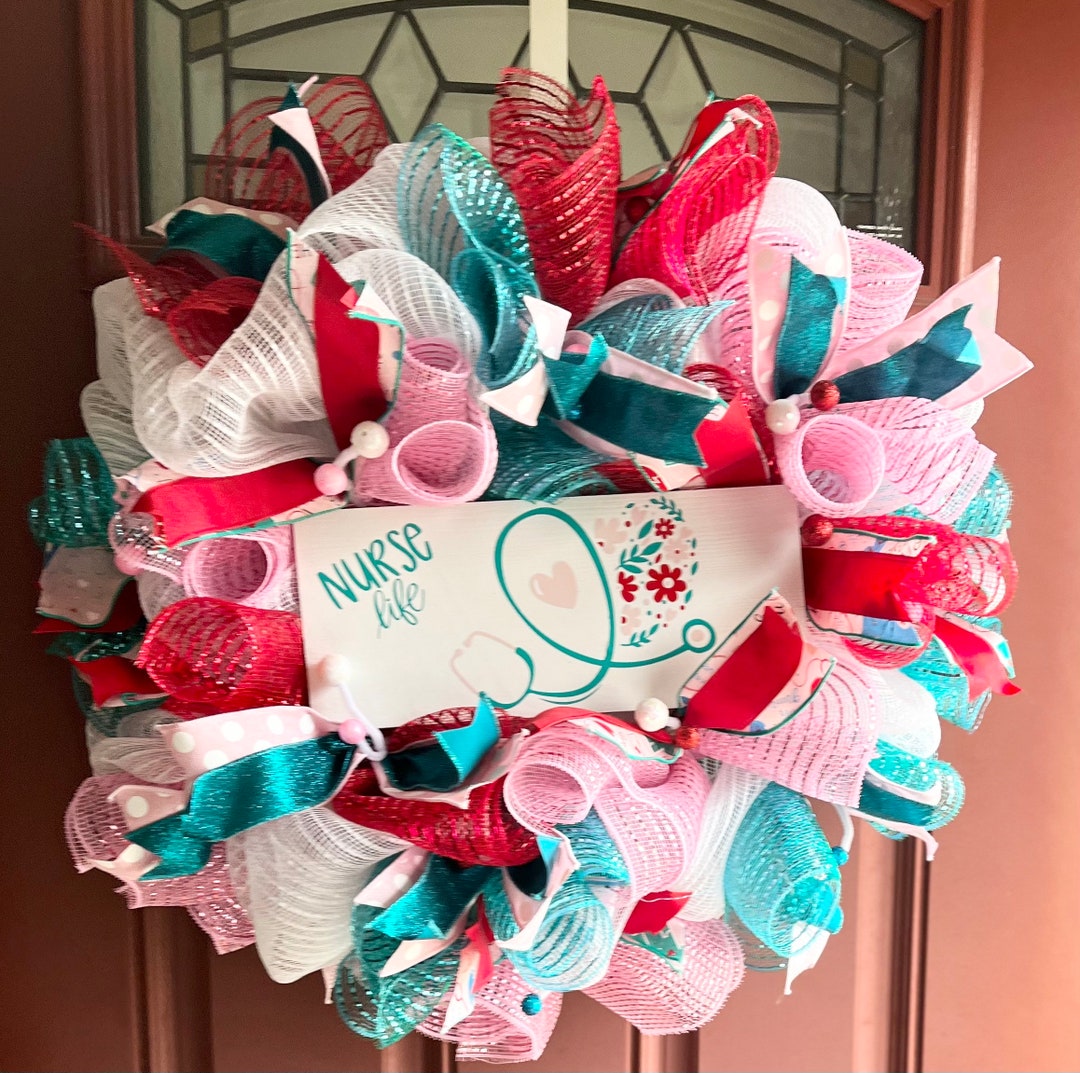 Nurse Wreath, Nurse Appreciation, Nurse Gift, Nurse Thank You, RN ...