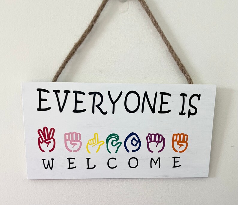 ASL Welcome Sign ASL Sign Welcome Sign Sign Language Sign | Etsy