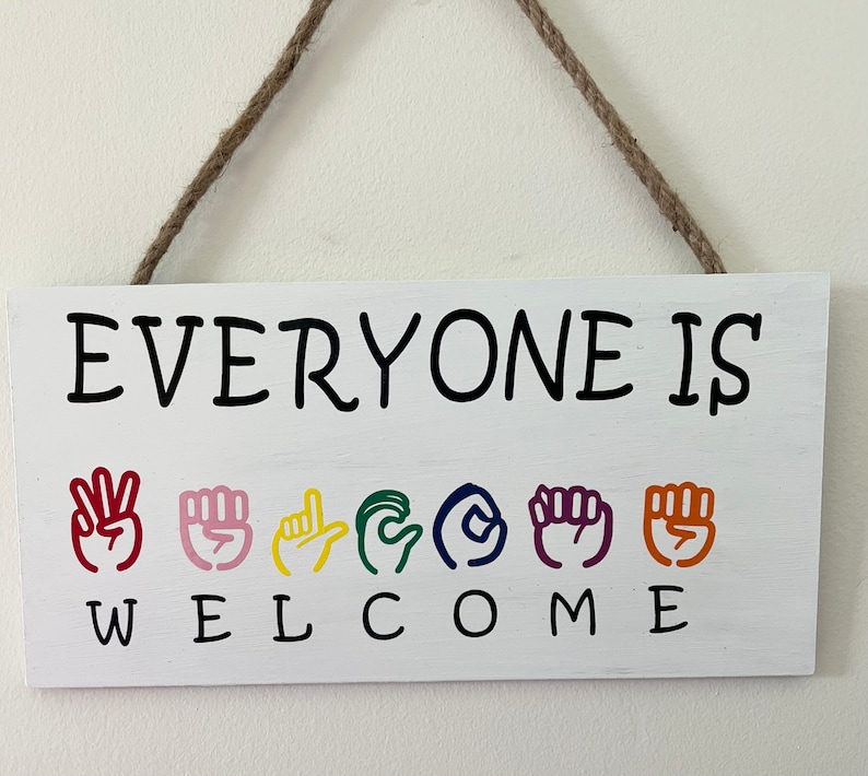 ASL Welcome Sign ASL Sign Welcome Sign Sign Language Sign | Etsy