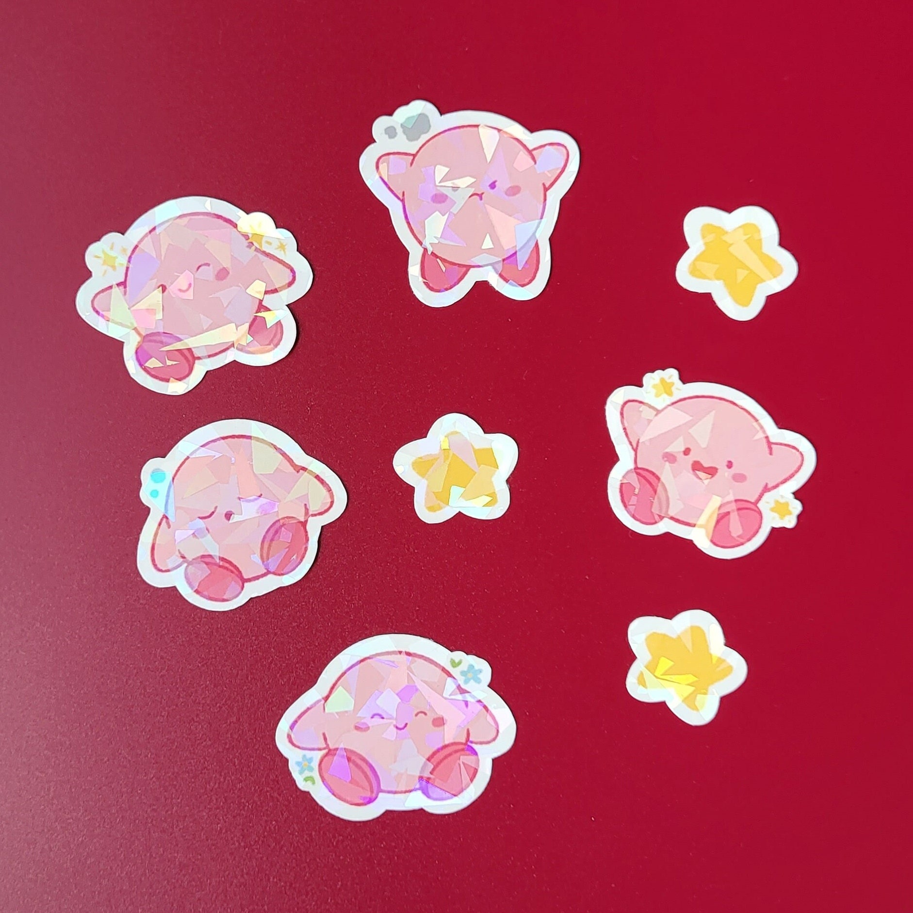 Mini Kirby Sticker Pack holographic - Etsy